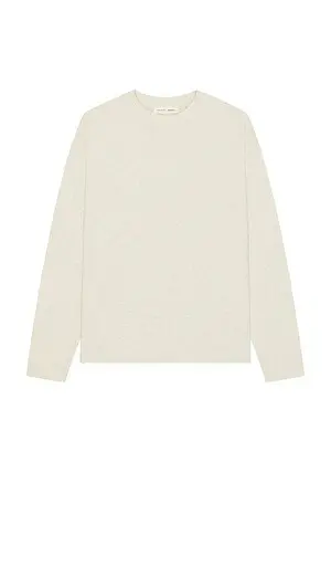 Fear Of God Classic Long Sleeve Tee In Grey - Oatmeal Heather