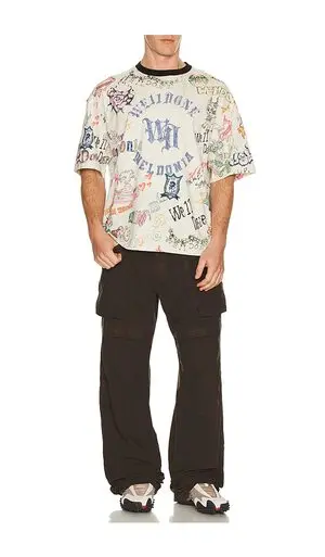 We11Done Doodle Printed T-shirt In White