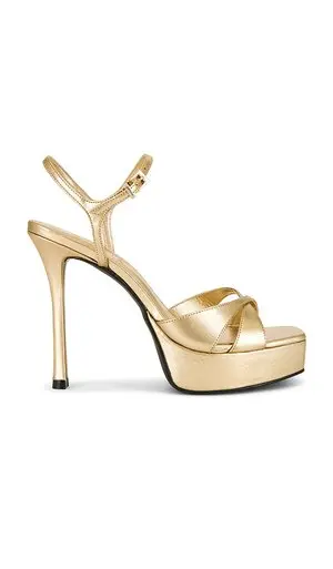 Schutz Metallic Platform Sandals