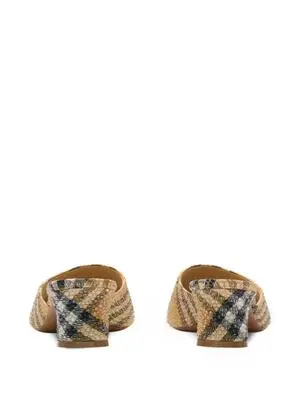 Burberry Sloane Rhinestone-check Heeled Sandals