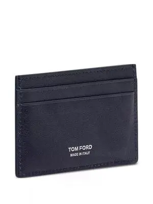 TOM FORD Leather Card Holder - Blue