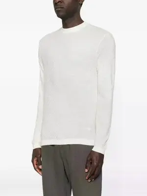 Emporio Armani Textured Crewneck Sweater