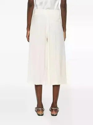 FORTE_FORTE Cropped Wide Leg Trousers - Neutrals