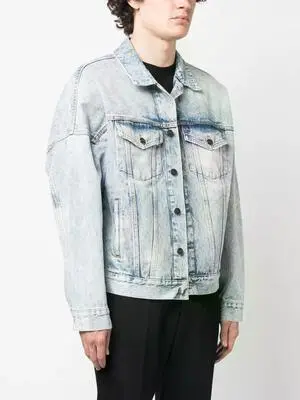 Palm Angels Logo-print Denim Trucker Jacket