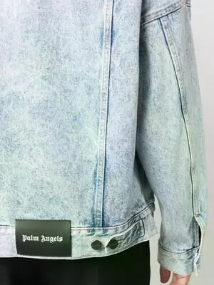 Palm Angels Logo-print Denim Trucker Jacket