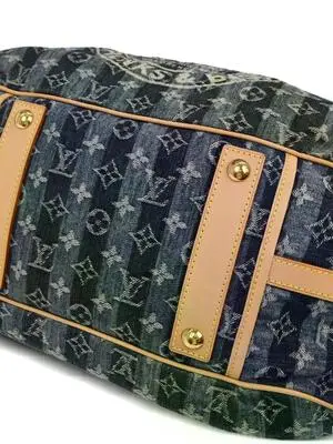 LOUIS VUITTON 2006 Gm Cabas Raye Tote Bag - Blue