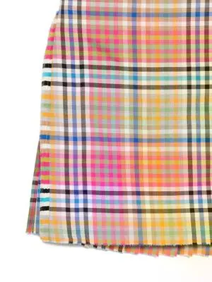 VIVIENNE WESTWOOD Plaid Frayed Hem Skirt