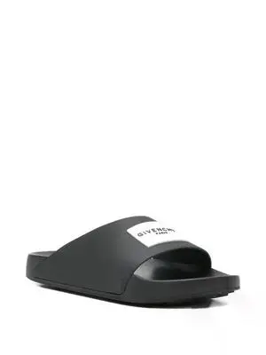 Givenchy Logo Detail Slides - Black