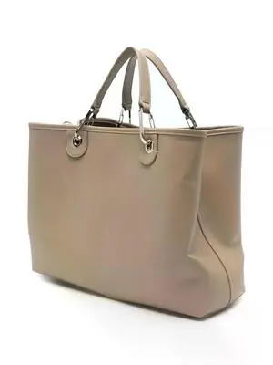 Emporio Armani Medium Myea Logo Strap Tote Bag - Neutrals