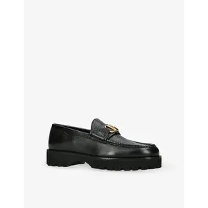 Valentino Garavani Vlogo Signature Chunky Leather Loafers - Black