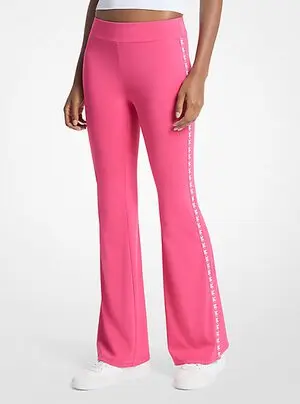 Michael Kors Logo Tape Flared Leggings - Pink