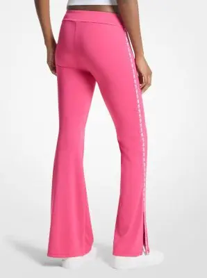 Michael Kors Logo Tape Flared Leggings - Pink