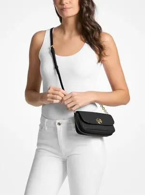 Michael Kors Nolita Small Pebbled Leather Crossbody Bag - Black