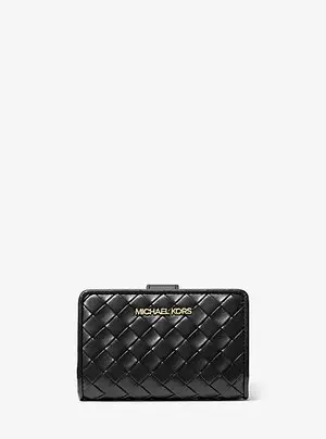 Michael Kors Jet Set Medium Woven Wallet Black