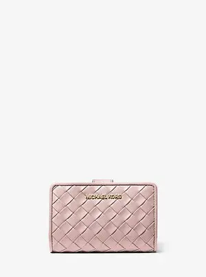 Michael Kors Jet Set Medium Woven Wallet - Pink