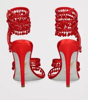 Rene Caovilla Chandelier Heeled Sandals - Red