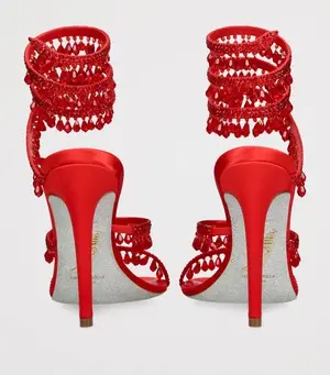 Rene Caovilla Chandelier Heeled Sandals - Red