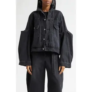 Sacai Balloon Sleeve Denim Trucker Jacket