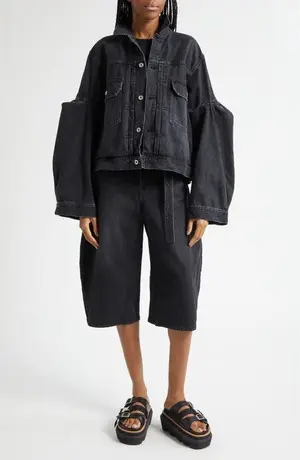 Sacai Balloon Sleeve Denim Trucker Jacket