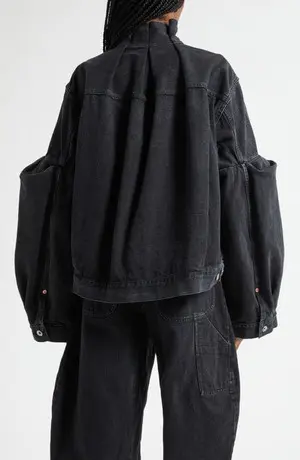 Sacai Balloon Sleeve Denim Trucker Jacket