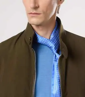 TOM FORD Silk Polka Dot Scarf - Blue