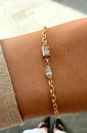 CUFFED BY NANO Two Stone Bracelet