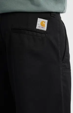Carhartt Work In Progress Brady Double Knee Chinos - Black (rinsed)