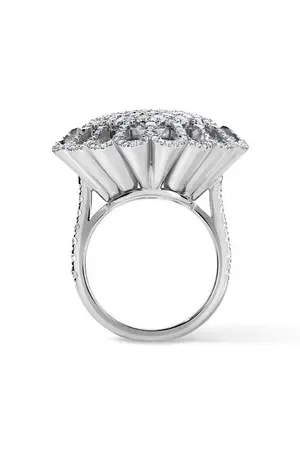 MINDI MOND Floating Diamond Ring - 18k White Gold