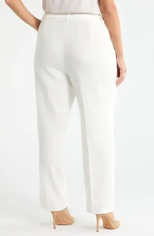 KASPER Flat Front Straight Leg Pants