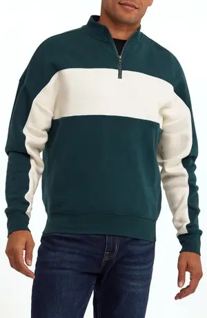THREADS 4 THOUGHT Colorblock Half-zip Fleece Sweatshirt