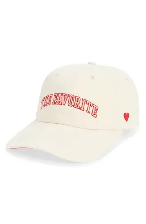 FAVORITE DAUGHTER Embroidered Baseball Cap - Natural