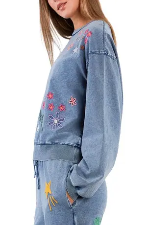 BILLY T In Full Bloom Sweatshirt - Denim