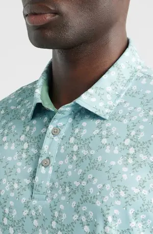 SWANNIES Breeze Floral Performance Golf Polo