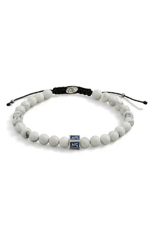 DEGS & SAL Venetian Lion Slider Bracelet - Royal Blue/white