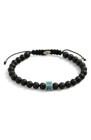DEGS & SAL Venetian Lion Slider Bracelet - Turquoise/black