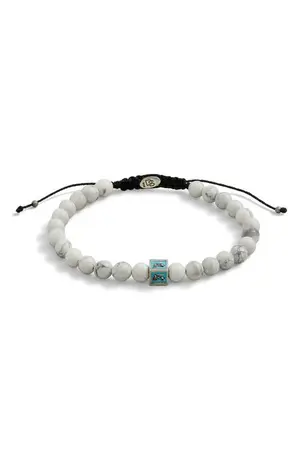DEGS & SAL Venetian Lion Slider Bracelet - Turquoise/white