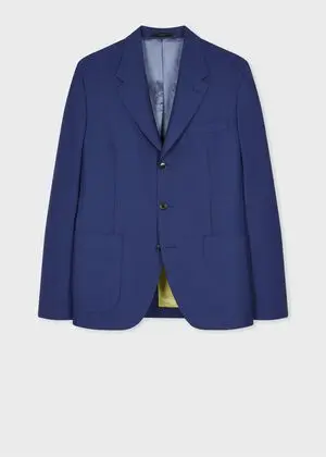 Paul Smith Indigo Fresco Wool Three Button Blazer