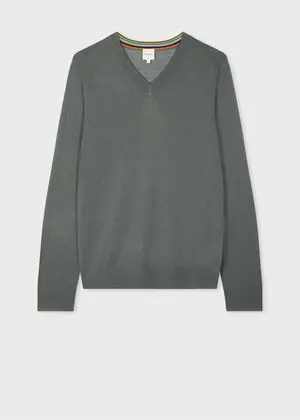 Paul Smith Merino Wool V-neck Sweater