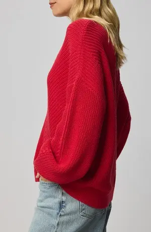 Splendid Vienna Cotton Sweater - Rouge Red