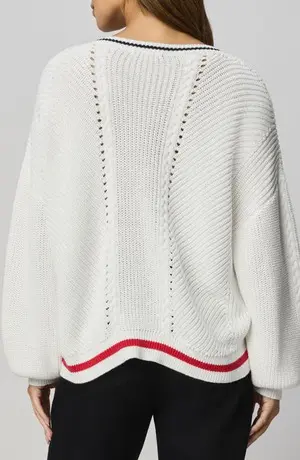Splendid Vienna Tipped Cotton Sweater