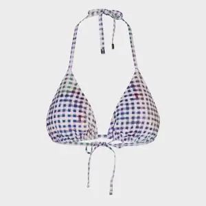 Paul Smith Check Triangle Bikini Top - Purple