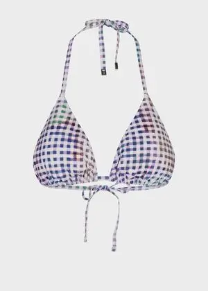 Paul Smith Check Triangle Bikini Top