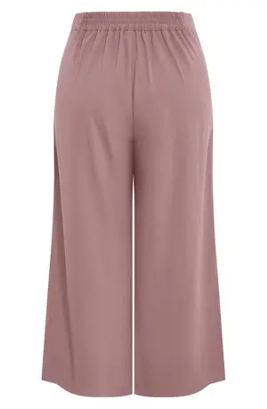 City Chic Abbie Wide Leg Trousers - Cinnamon