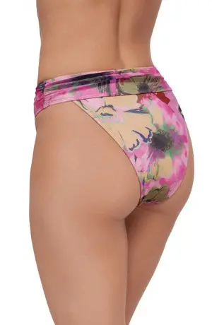 Steve Madden Shirred Hipster Bikini Bottoms - Multi