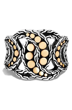 John Hardy Dot 18k Gold & Silver Ring