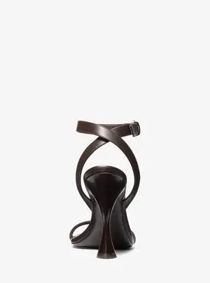 Michael Kors Bianca Leather Strappy Sandals - Brown