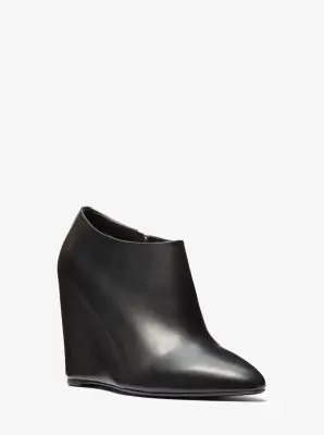 Michael Kors Kasia Leather Wedge Ankle Boots