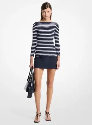 Michael Kors Striped Boatneck Top