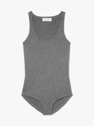 Michael Kors Stretch Cashmere Bodysuit - Grey