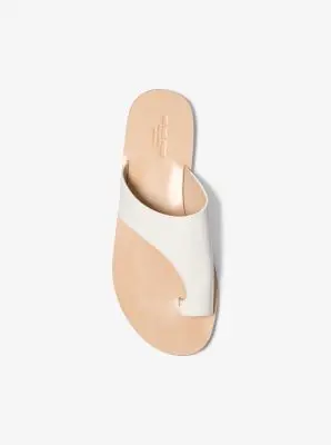 Michael Kors Nettuno Leather Thong Sandal - White